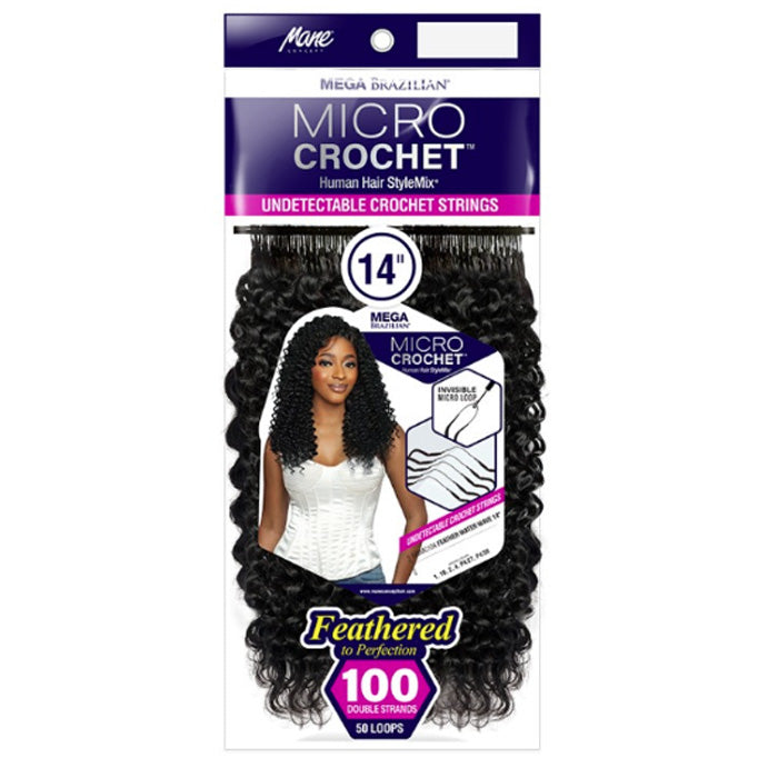 Mane Concept Mega Brazilian Micro Crochet Human Hair StyleMix Strings ...