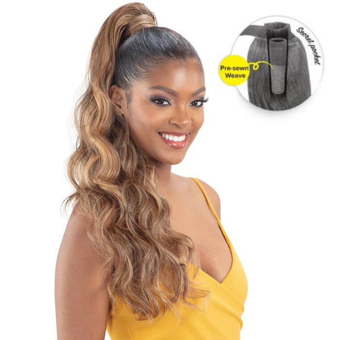 Shake N Go Organique Pony Pro Secret Pocket Ponytail - LOOSE WAVE 26 ...