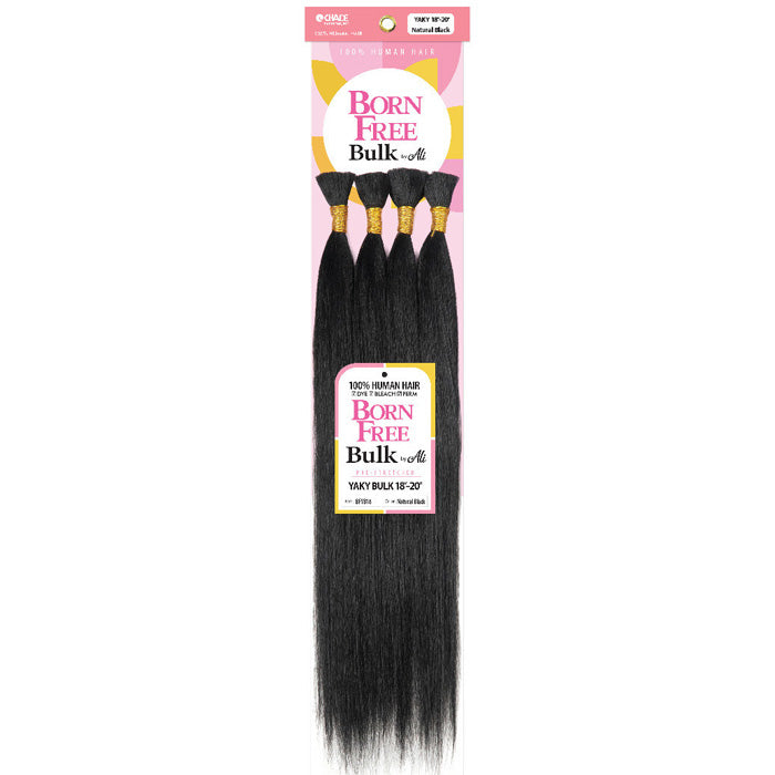 Chade Born Free Bulk By Ali 100% Human Hair Braids - YAKI BULK 18"-20 ...