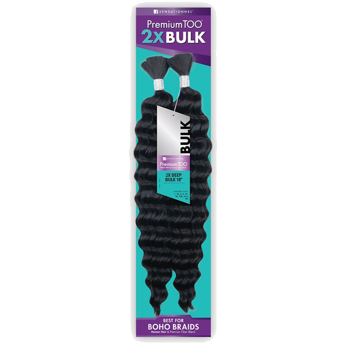 Sensationnel Premium Too Human Hair Blend 2X Bulk Braids - 2X DEEP BUL ...