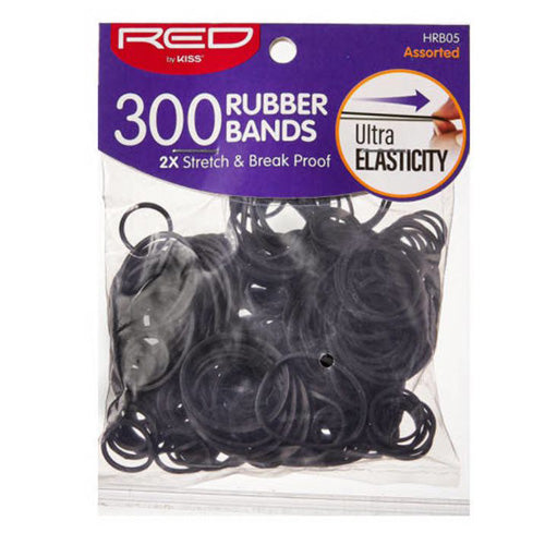 RED by Kiss Assorted Ultra Elastic Rubber Bands 300pcs (HRB05) – Ebonyline