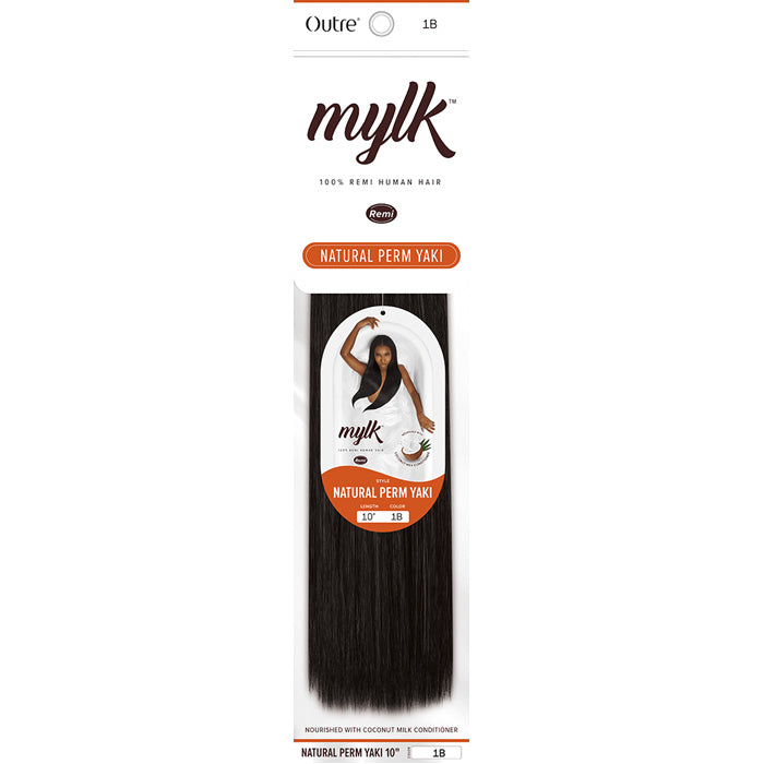 Outre Mylk 100% Remy Human Hair Weaves - NATURAL PERM YAKI 10"/12"/14 ...
