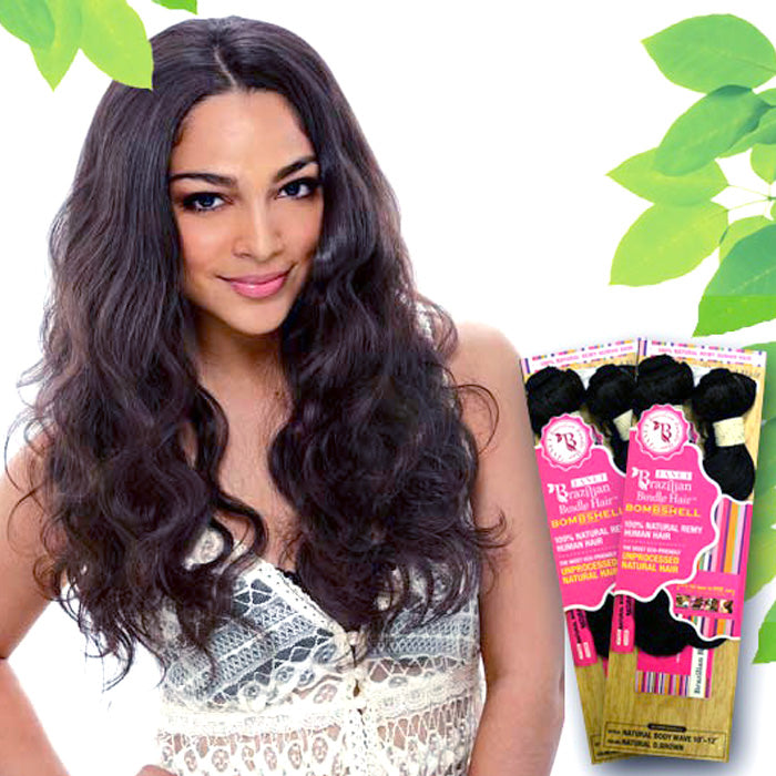 Janet Collection Bombshell Brazilian Bundle 100% Remy Human Hair Weave ...